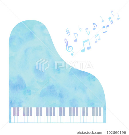 Light blue piano - Stock Illustration [102860196] - PIXTA