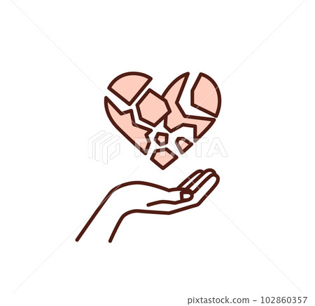 cracked heart. Corruption. Illustration of a... - Stock Illustration ...