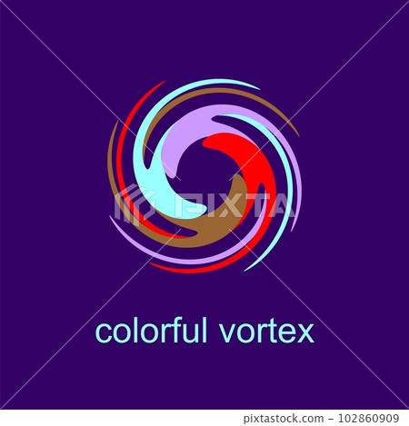 colorful vortex simple isolated flat vector design-插圖素材 [102860909 ...