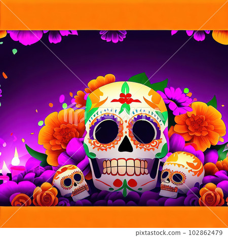 day of the dead theme-插圖素材 [102862479] - PIXTA圖庫