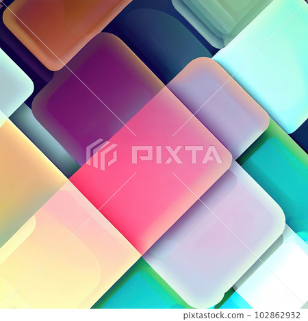 colorful squares abstract background geometric -插圖素材 [102862932] - PIXTA圖庫