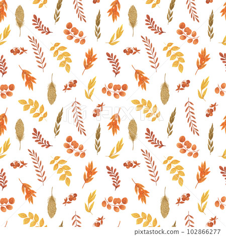 Red, yellow, orange autumn leaves simple repeat... - Stock Illustration ...