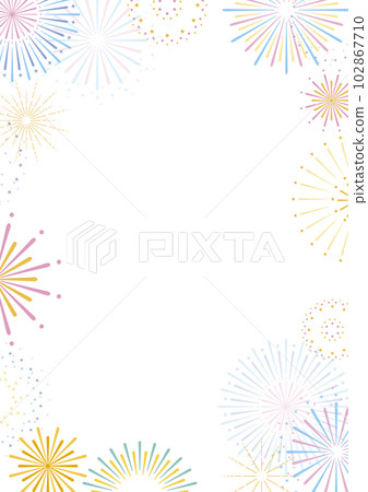 Fireworks frame of various shapes - Stock Illustration [102867710] - PIXTA