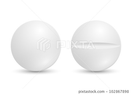 Vector 3d Realistic White Round Pharmaceutical... - Stock Illustration ...