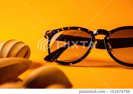 sunglasses on yellow background.tourism travel... - Stock Illustration ...