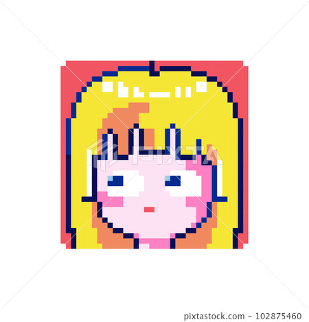 Cute Pixel Art Flushed Emote Icons. Expressive... - Stock Illustration ...