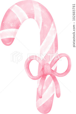 Cute Pink Halloween sweet candy cane cartoon... - Stock Illustration ...