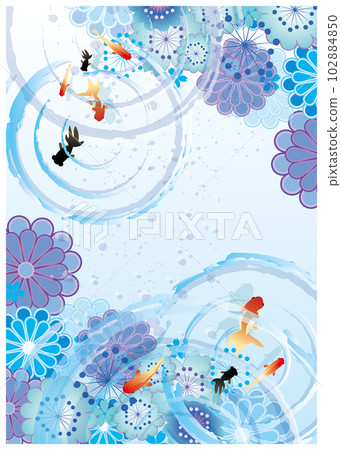 Cool summer Japanese style image background - Stock Illustration ...