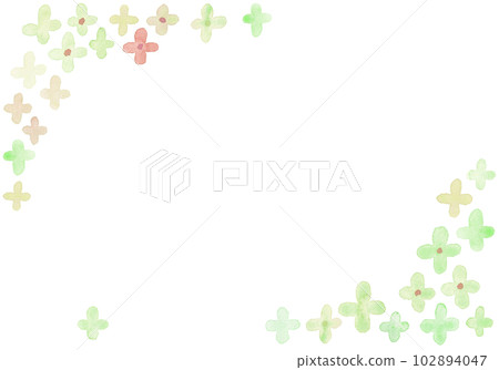 Hand drawn watercolor simple and abstract green... - Stock Illustration ...