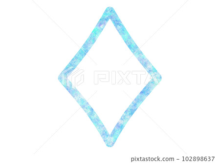 blue watercolor diamond frame - Stock Illustration [102898637] - PIXTA