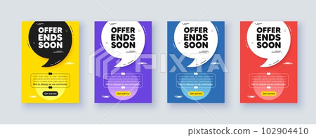 Poster frame with quote, comma. Offer ends soon... - Stock Illustration ...