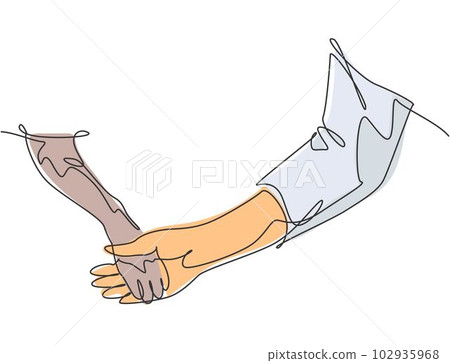 Hand Grabbing Arm Drawing