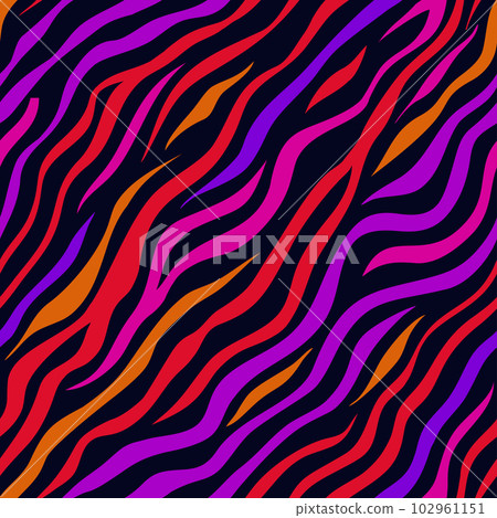 Neon Orange Zebra Print