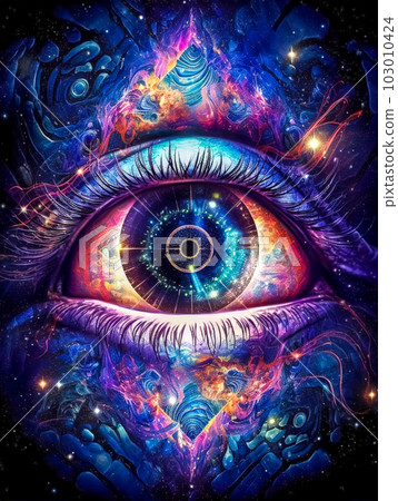spiritual magical esoteric eye, intuitive... - Stock Illustration ...