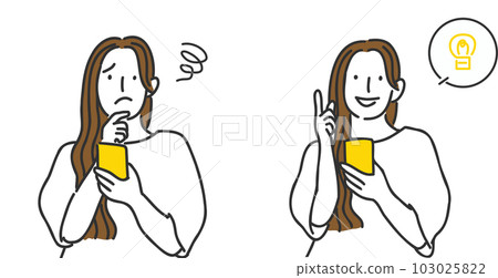 Illustration of a woman with an understanding... - Stock Illustration ...