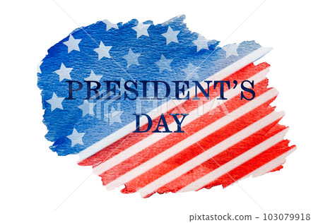 Bright watercolor drawing of the American Flag - Stock Illustration ...