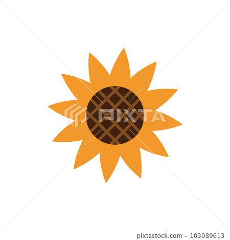 Simple sunflower illustration - Stock Illustration [103089613] - PIXTA