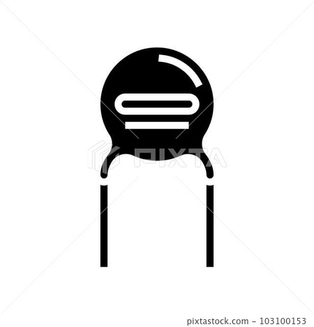 ceramic capacitor electronic component glyph...-插圖素材 [103100153] - PIXTA圖庫
