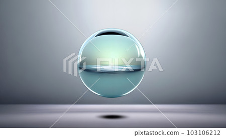 water in a glass sphere - Stock Illustration [103106212] - PIXTA
