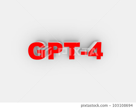 GPT-4 image Simple 3d logo - Stock Illustration [103108694] - PIXTA