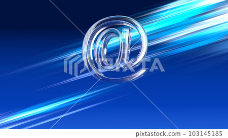 3D translucent at-mark blue background - Stock Illustration [103145185 ...