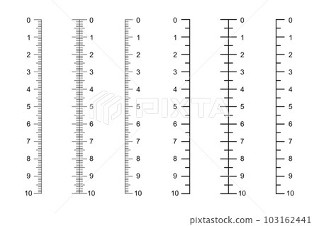 Vertical ruler scale with 10 centimeters... - Stock Illustration ...