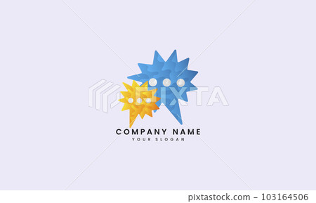 Spark Wave Blue and orange Message logo abstract - Stock Illustration ...