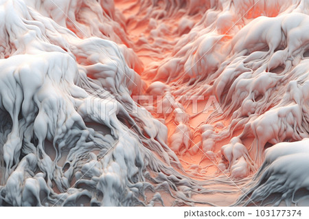 3D render of hot white lava flow background....-插圖素材 [103177374] - PIXTA圖庫