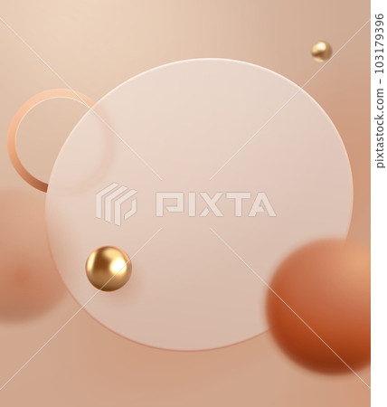 Orange matte round shape background - Stock Illustration [103179396 ...