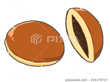 hand drawn illustration of dorayaki - Stock Illustration [103179737 ...