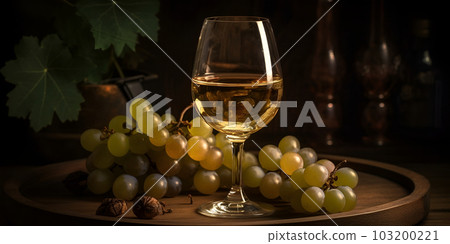 glass of white wine, horizontal photo,... - Stock Illustration ...