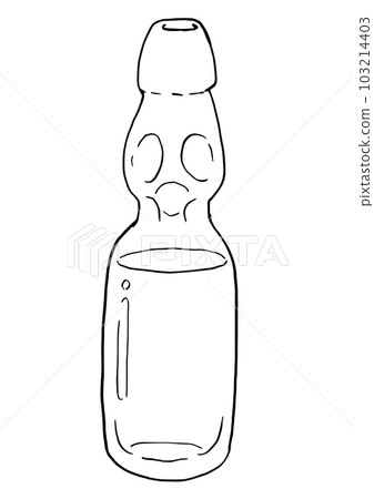 Ramune sketch line drawing illustration - Stock Illustration [103214403 ...