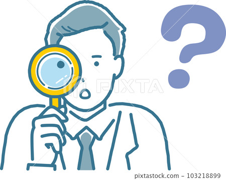 Male business person analyzing - Stock Illustration [103218899] - PIXTA