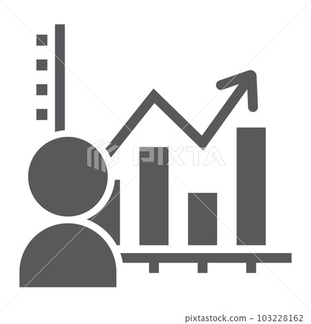 User analysis glyph icon, data and analytics - Stock Illustration ...