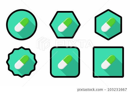 Green Pill Capsule, Medicine, vector mark... - Stock Illustration ...