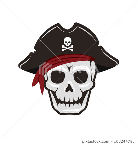 Pirate skull mark (skull) vector illustration - Stock Illustration ...