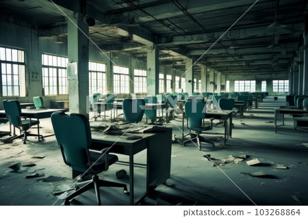 A shot of an office or factory with empty... - Stock Illustration ...
