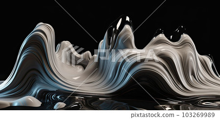 Pastel tones swirls morphing abstract fluid art - Stock Illustration [103269989] - PIXTA