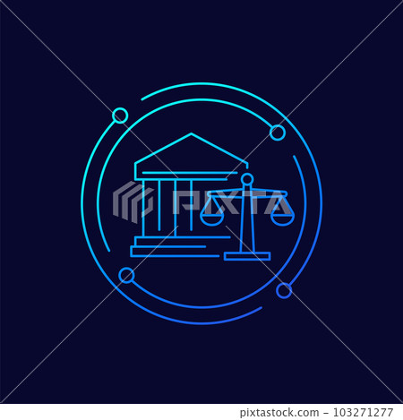 banking law and legislation line icon - Stock Illustration [103271277 ...