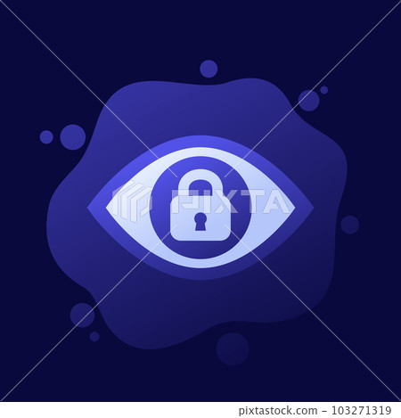 eye and lock, privacy control icon, vector design - Stock Illustration ...