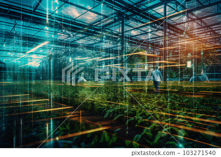 Modern Intelligent Glass Greenhouse for... - Stock Illustration [103271540] - PIXTA