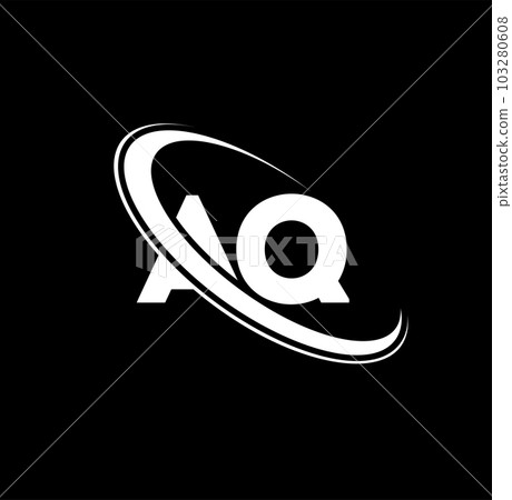 AQ logo. A Q design. White AQ letter. AQ/A Q... - Stock Illustration ...
