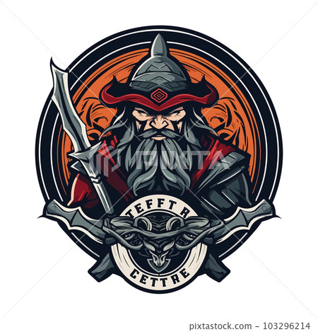Asian Japanese samurai warrior esport gaming... - Stock Illustration ...