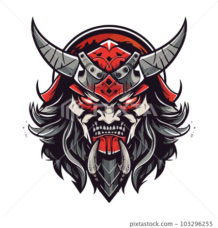 Asian Japanese samurai warrior esport gaming... - Stock Illustration ...