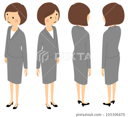 Isometric woman in a suit - Stock Illustration [103306870] - PIXTA
