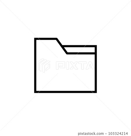 Folder Vector Icon, Outline style, isolated on... - Stock Illustration ...