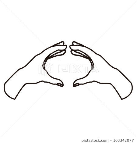 circular hand sign - Stock Illustration [103342077] - PIXTA