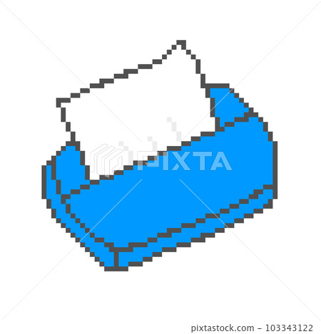 Pixel art_pocket tissue (blue) - Stock Illustration [103343122] - PIXTA