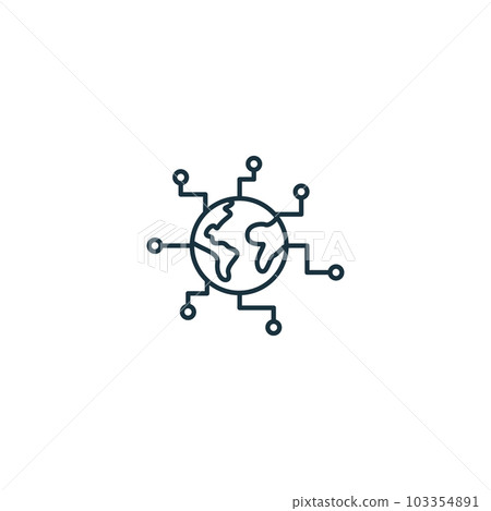 Digitalization icon. Monochrome simple sign...-插圖素材 [103354891] - PIXTA圖庫