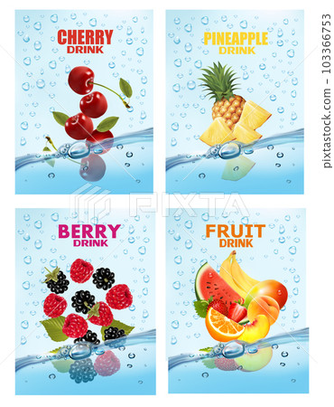Set of labels with fruit and vegetables drink.... - Stock Illustration ...
